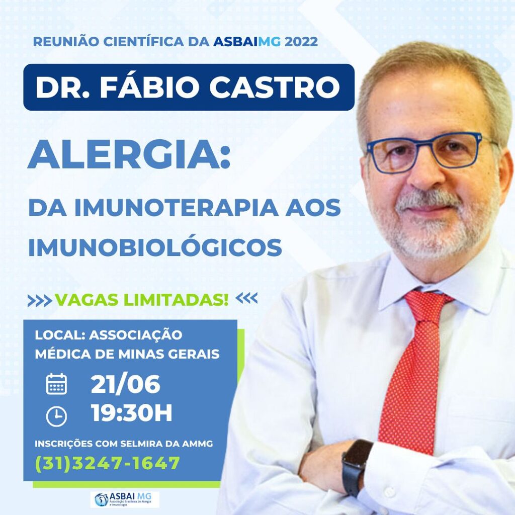 Dia 21/06 às 19:30h acontecerá a Reunião Científica ASBAI MG com Dr ...